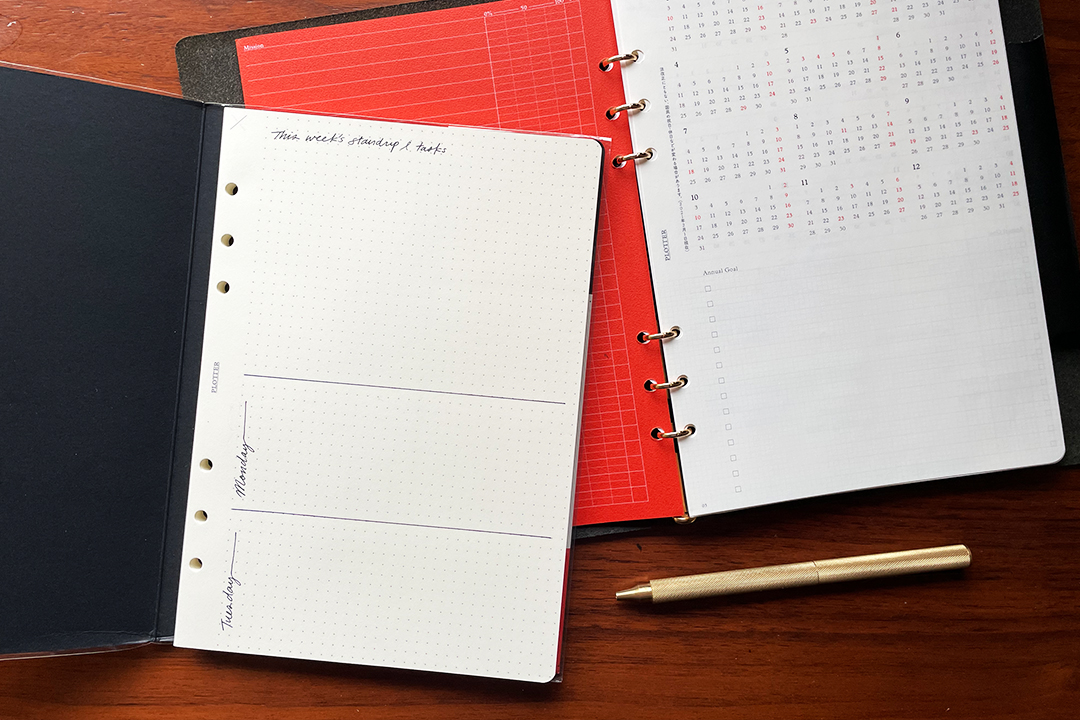 A 5-Work-Day Week View with 4 mm Dot Grid Notepad - PLOTTER USA