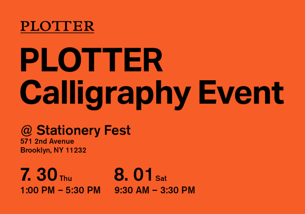 Visit the PLOTTER Pop-up at Stationery Fest 2026 in New York City ...
